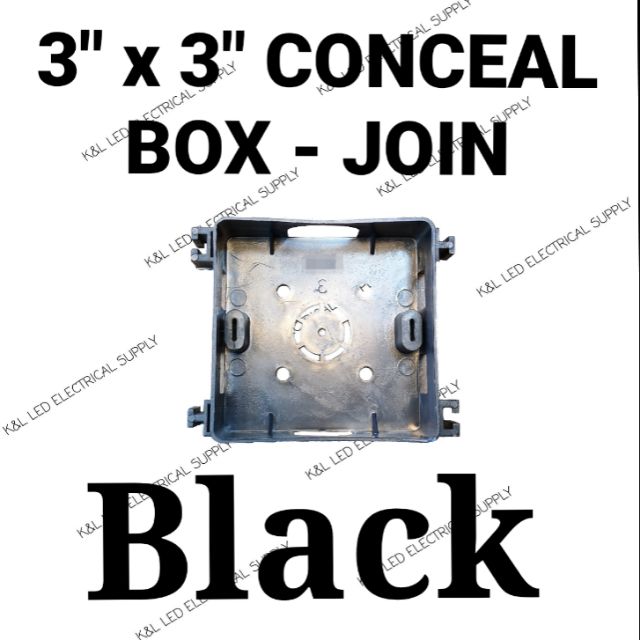 3" x 3" PVC CONCEAL BOX / BLACK BOX / SINGLE CONCEAL BASE - JOINT ...