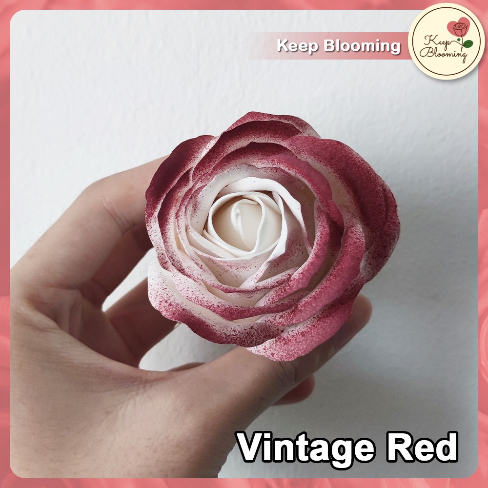 (1 Pcs) Sprayed Painted 5 Layer Rose Soap Flower Gradient Colour Bunga ...