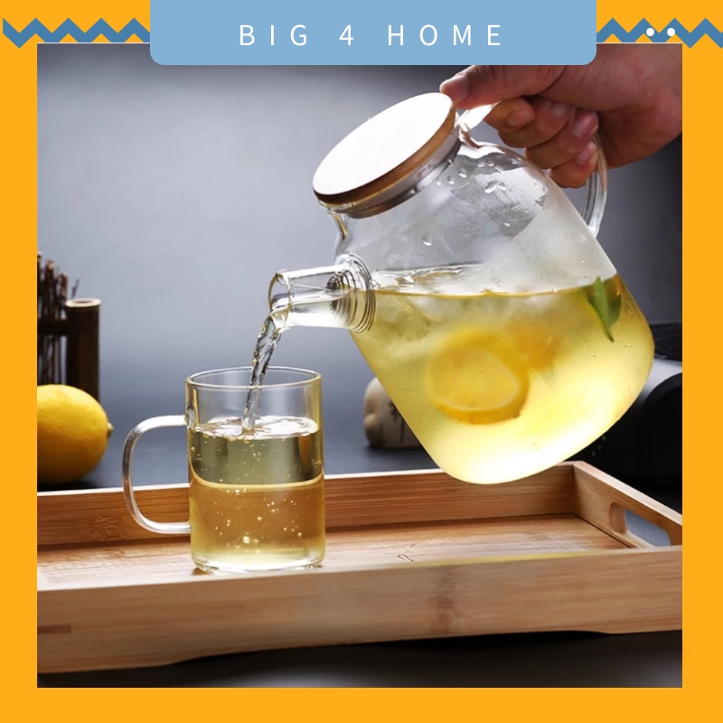 1L/1.8L Transparent Heat Resistant Borosilicate Glass Teapot Kettle ...