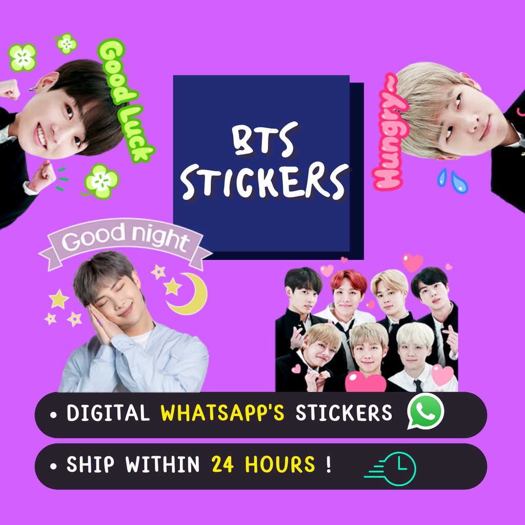 95 in 1 BTS Stickers/WhatsApp Digital Stickers/PNG Files 😎 | Shopee ...
