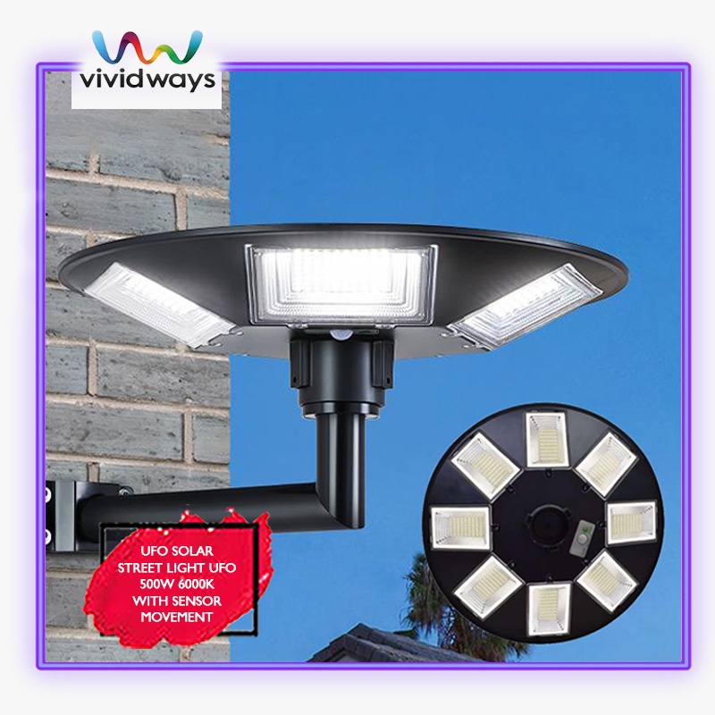 K2 VIVIDWAYS SOLAR STREET LIGHT UFO 500W 6000K WITH SENSOR MOVEMENT ...
