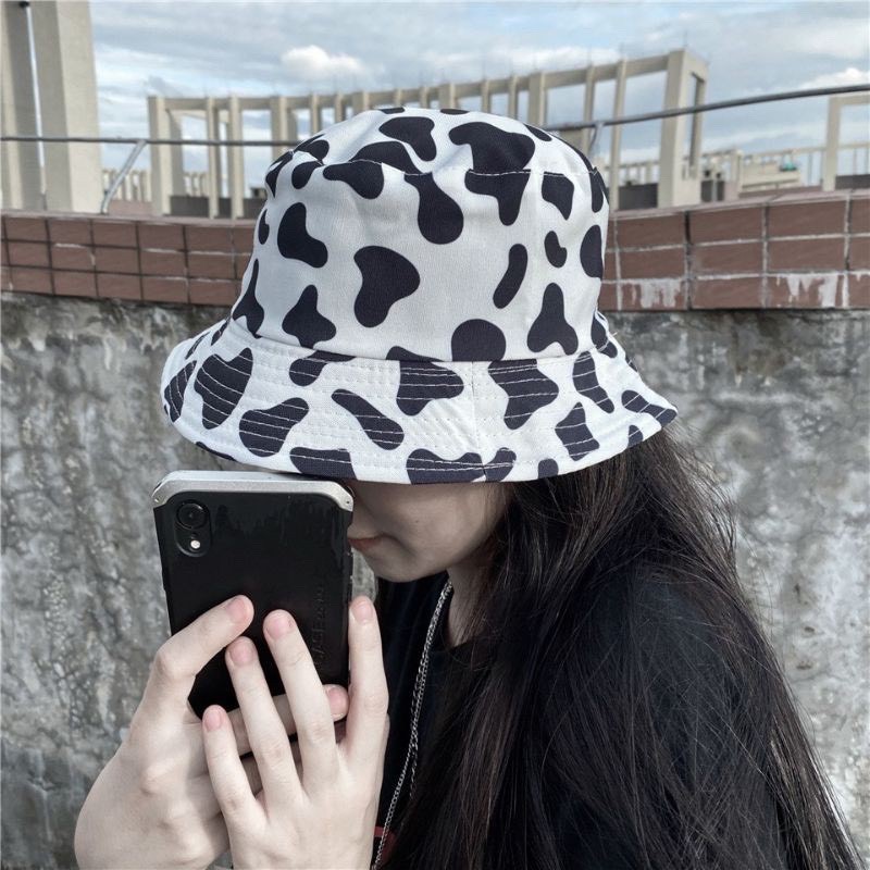 Dairy Cow Hat - Dairy Cow Bucket Hat / Yellow Chrysanthemum (Hang ...