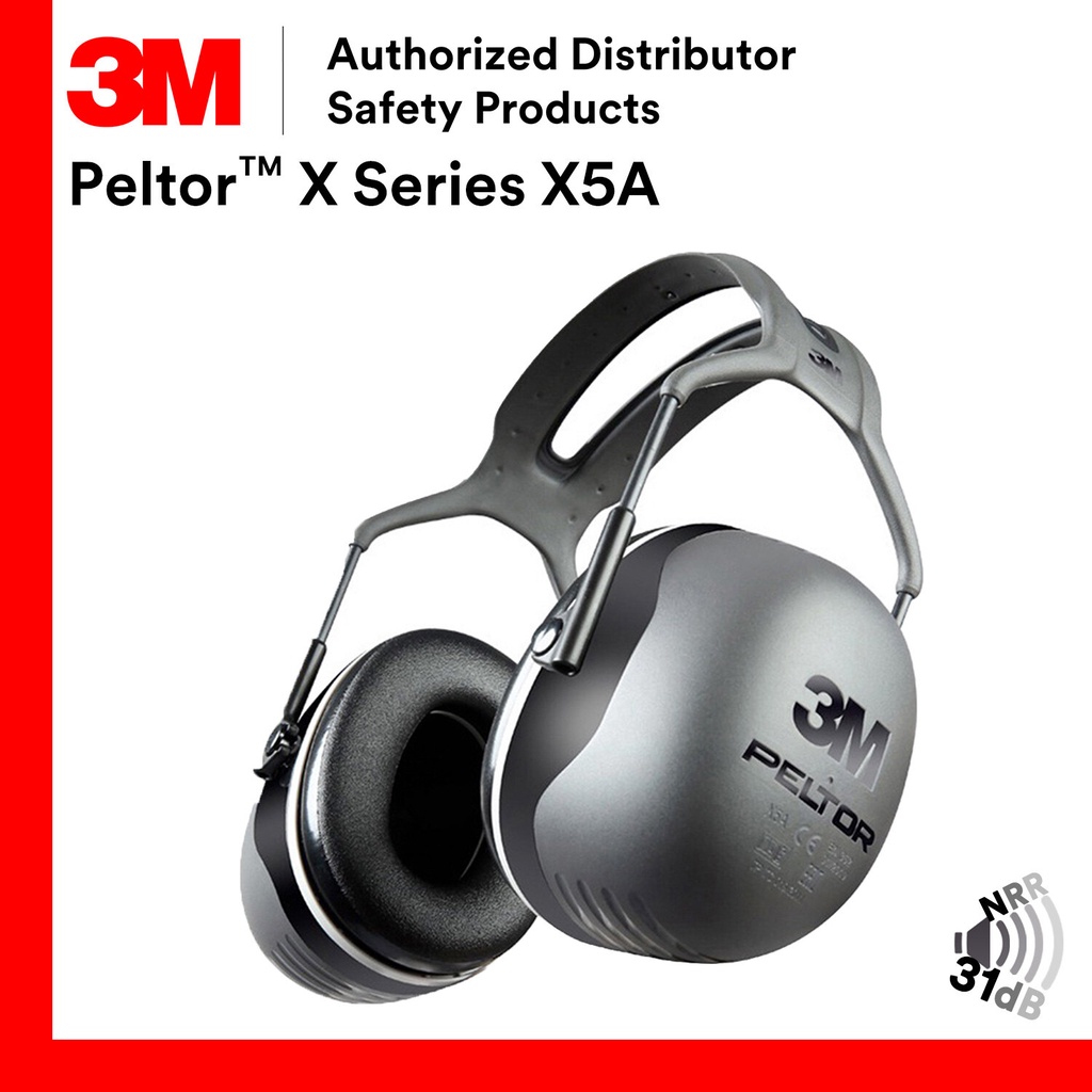 3M X5A Peltor X5 Series Over-The-Head Safety Ear Muff/ DOSH SIRIM Approved Earmuff/ Highest SNR ...