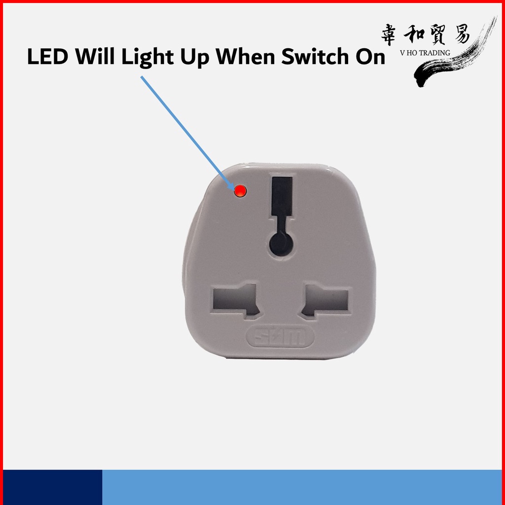 [VHO] SUM Universal Adapter Adaptor China Plug 2 Pin To 3 Pin Plug ...