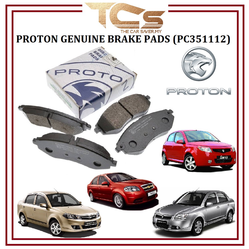 PROTON GENUINE BRAKE PADS PROTON SAGA BLM / FLX / Savvy /AVEO (PC351112 ...