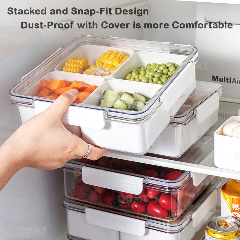 DOMI Dried Food Storage Snack Fruits storage Box Candy Tray Goods ...