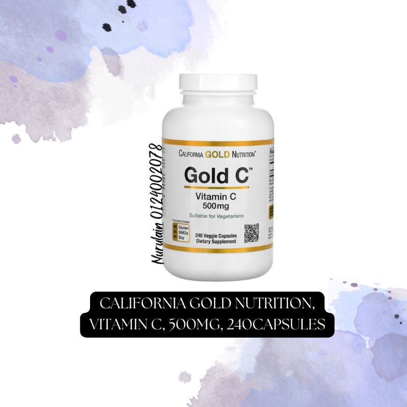 California Gold Nutrition, Vitamin c 500mg, 240 capsules | Shopee Malaysia
