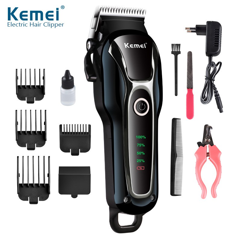 Kemei 1991 Family Beautiful rechargeable professional dog hair trimmer ...