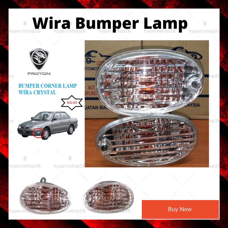 Proton wira front bumper lamp/corner lamp Crystal(with soket&bulb)(Set ...