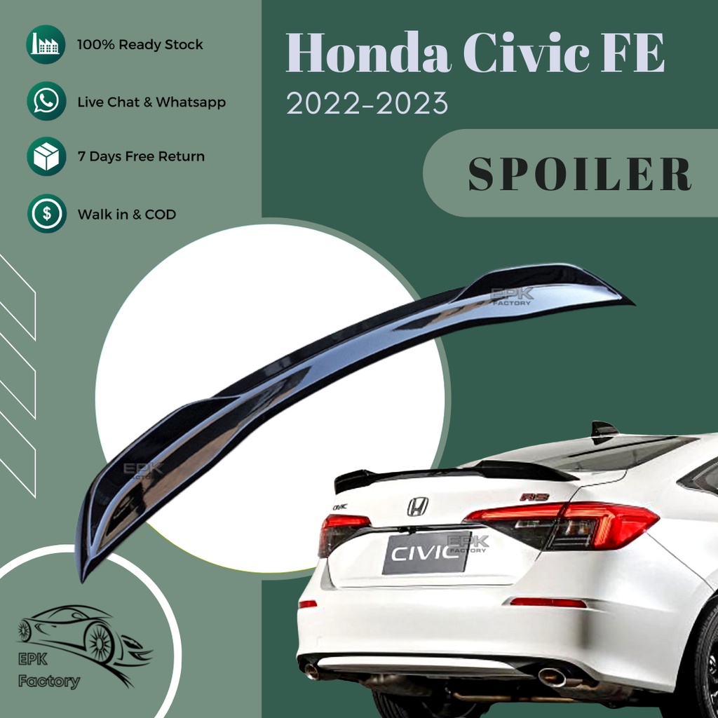 Honda Civic Spoiler FE RS ABS Rear Spoiler 2022 2023 | Shopee Malaysia