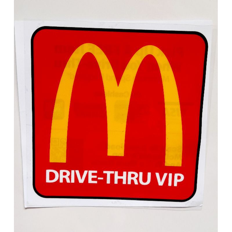 Pelekat VIP Untuk Kereta McDonald Pandu Lalu | Shopee Malaysia