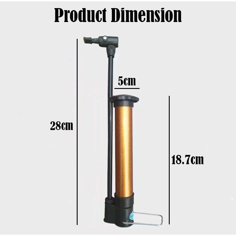 Bike Bicycle Pump Portable Mini Pump Manual Hand Air Pump Tayar Pancit ...