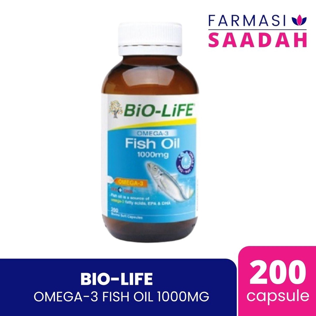 BIO-LIFE OMEGA-3 FISH OIL 1000MG (30's / 200's capsules) | Shopee Malaysia