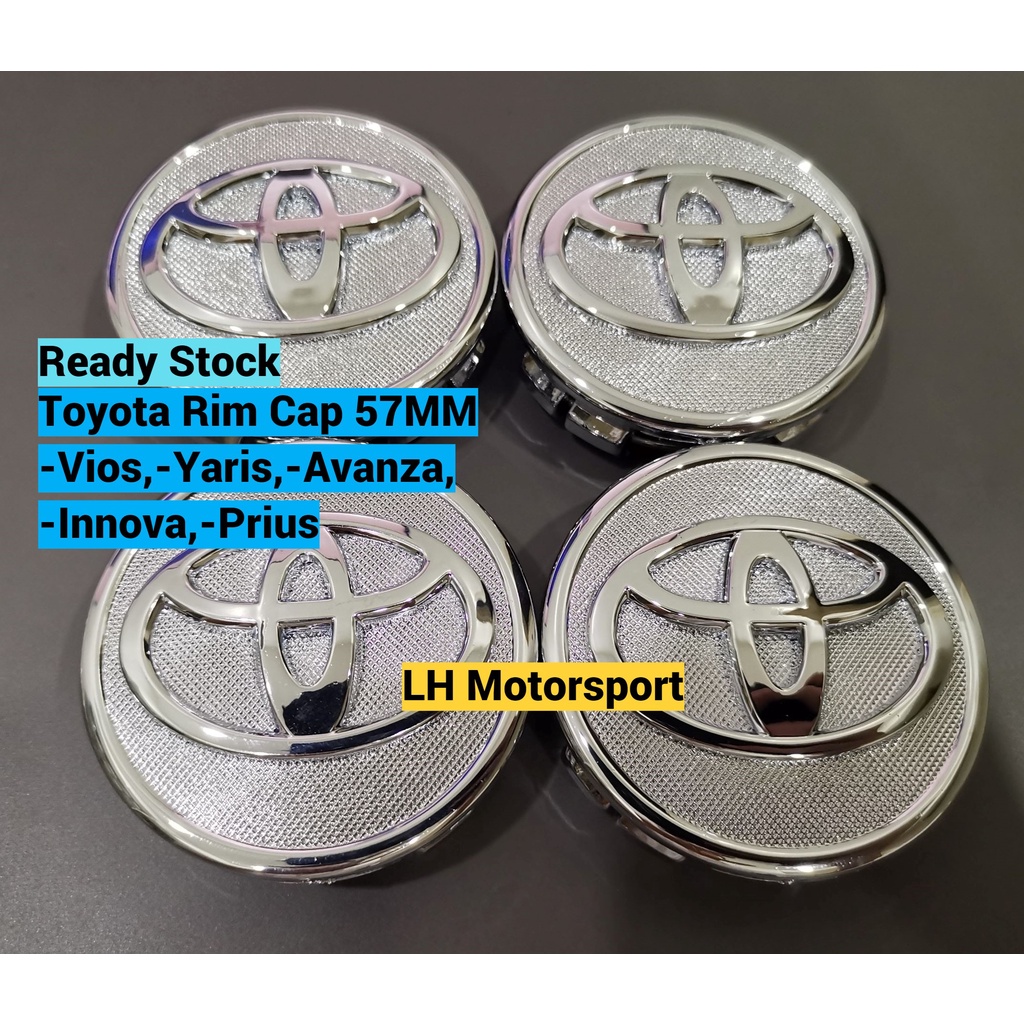 Toyota Vios Rim Cap 57MM Yaris Avanza Innova Prius 1set 4pc Sport Rim ...