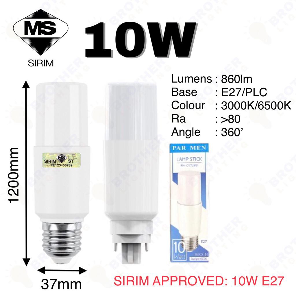 [SIRIM] LED Stick Bulb Mentol Light Bulb (5W / 10W / 15W) (E14 / E27 / PLC) (Daylight / Warm ...