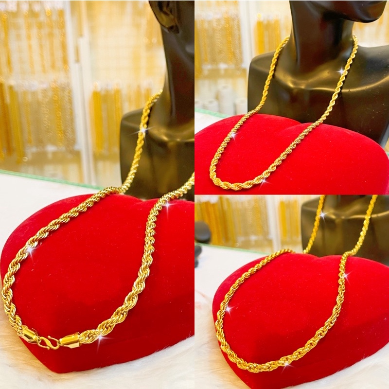 RANTAI LEHER PITAL / TALI TIMBA COP 916 ( Emas bangkok / Emas korea 24k ) | Shopee Malaysia