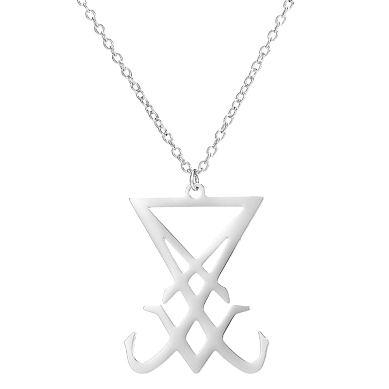 Rainl Satan Symbol Necklace Sigil of Lucifer Necklace Hip Hop Fashion ...