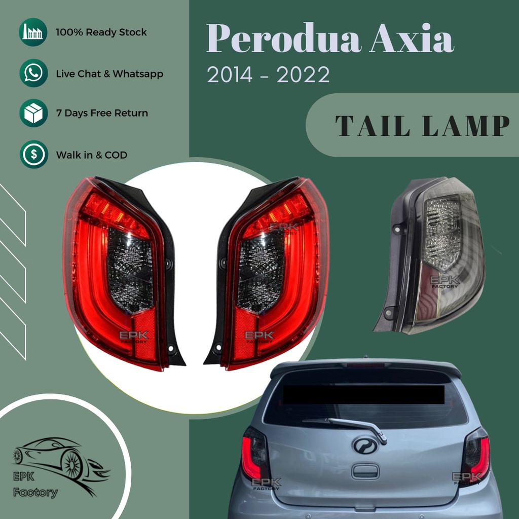 Perodua Axia Tail Lamp Tail Light Taillamp Taillight LED 2014 2015 2016 ...
