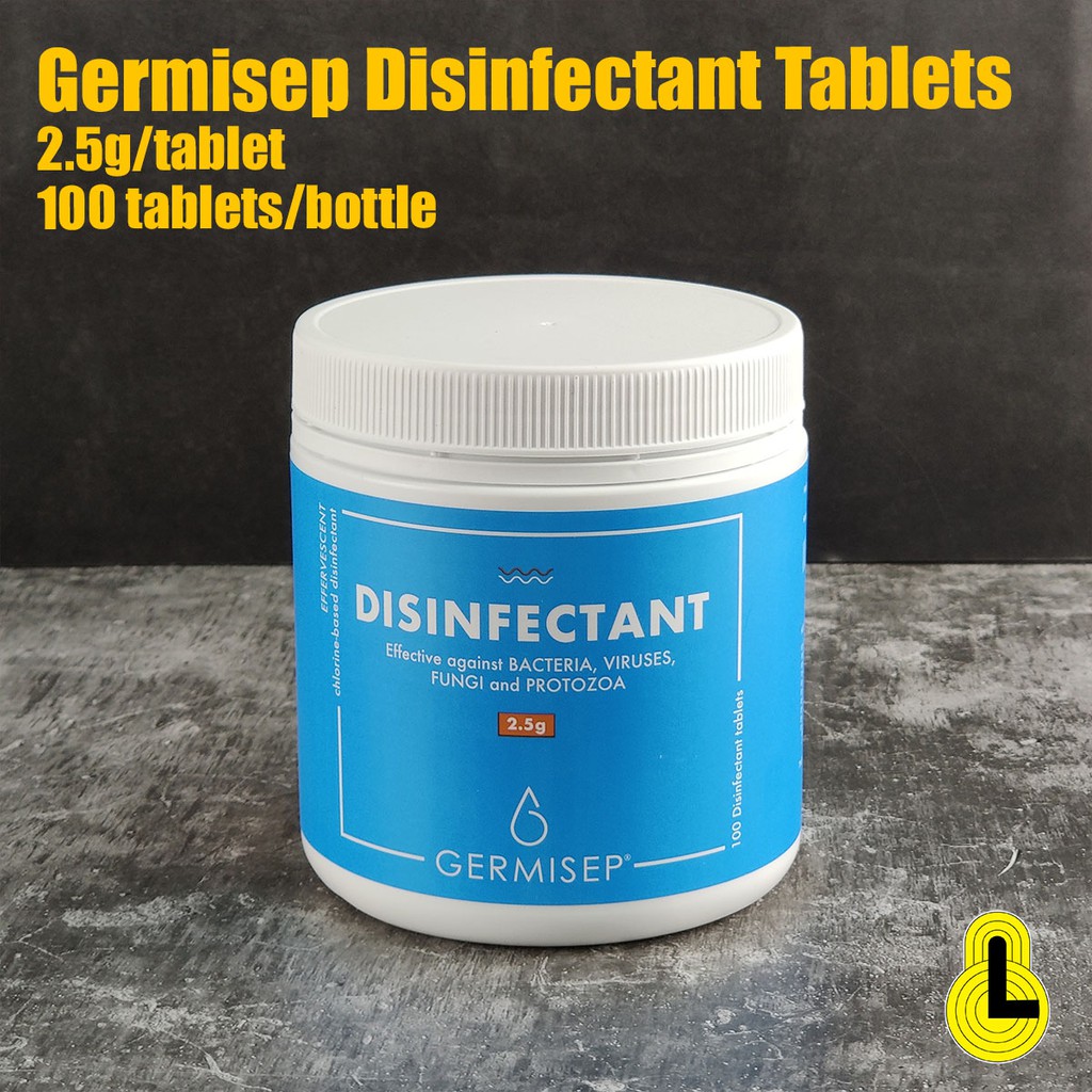 Germisep Effervescent Disinfectant Cleaning Tablets 2.5g (100 tablets ...