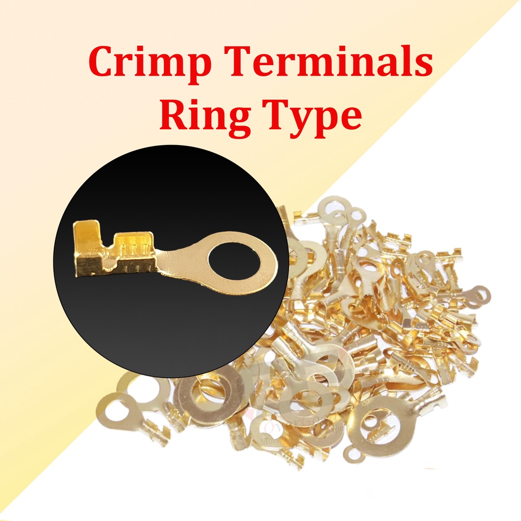 Ring Type Crimp Terminals 5.2mm Cable Lug Wire Connectors | Shopee Malaysia