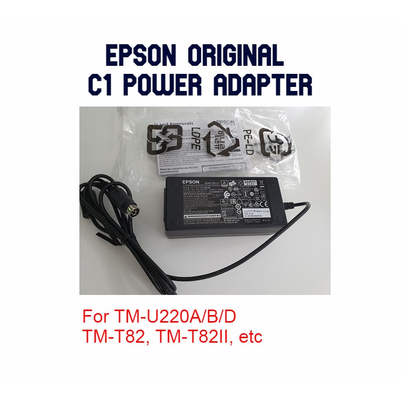 Original Epson C1 Power Adapter for TM-T82 and TM-U220 Series (New ...