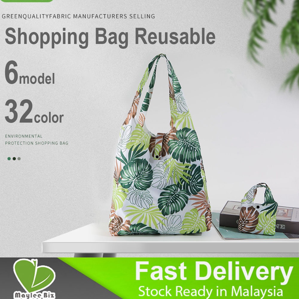 Foldable Storage Handy Shopping Grocery Bag Convenient Travel Tote ...