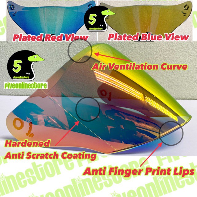 Espada CS2 KYT Venom / Hellcat Siang Malam Visor anti scratch 💯Original ...