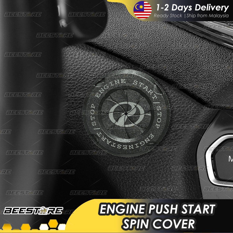 PERODUA Car Engine Push Start Stop Button Switch Spin Cover Accessories ...