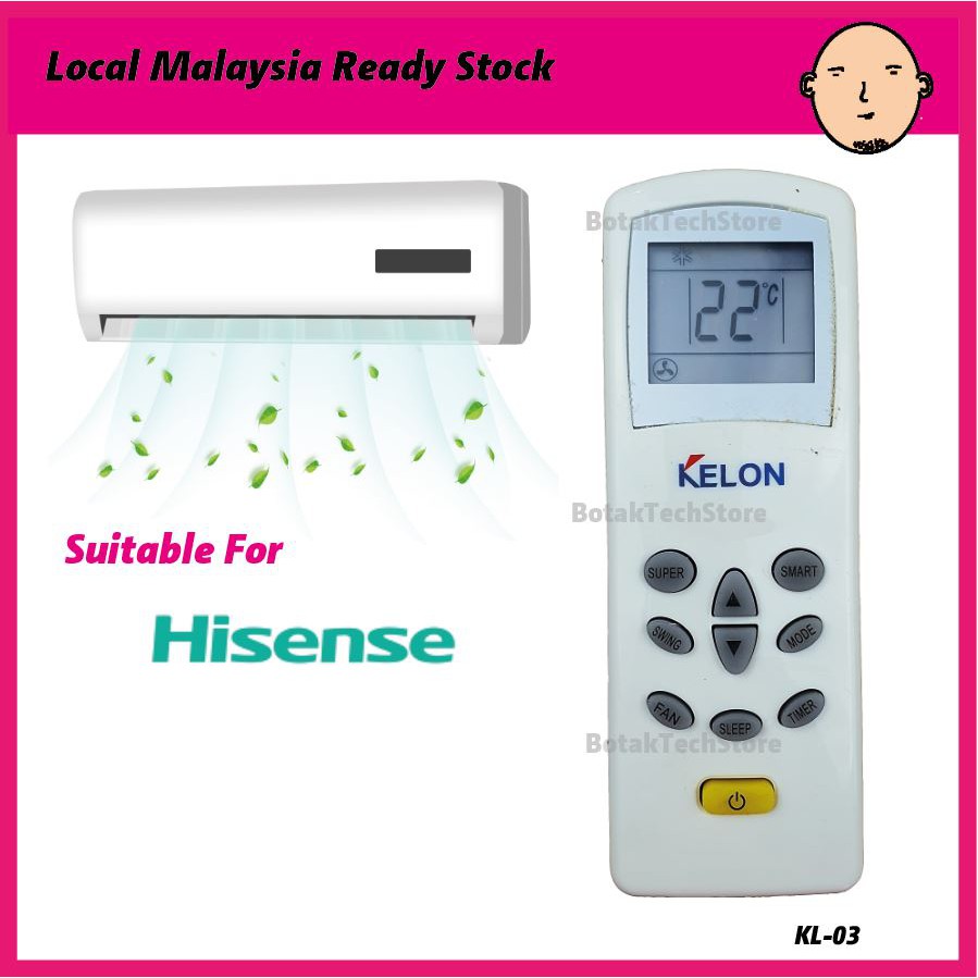 Hisense Air Cond Aircond Air Conditioner Remote Control | Shopee Malaysia