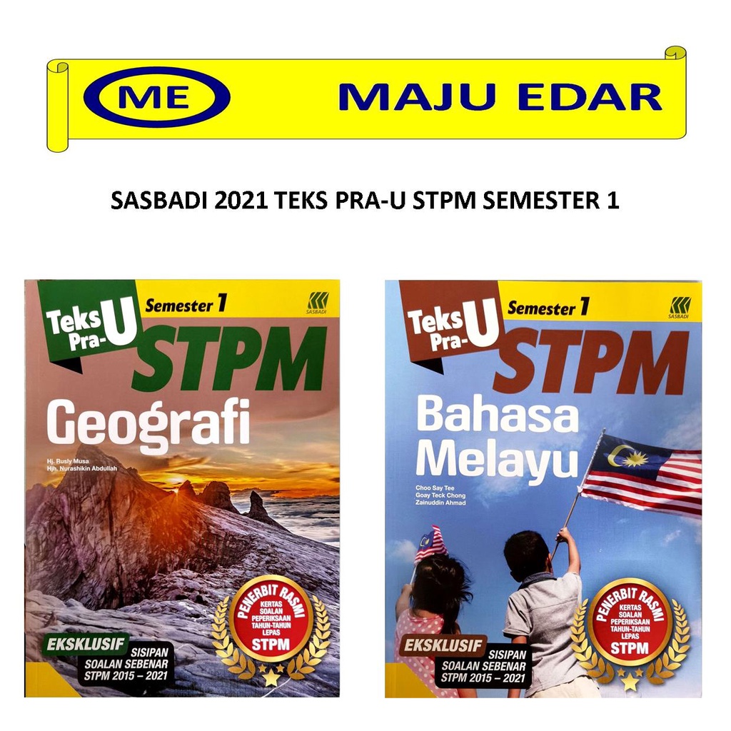 SASBADI 2021 TEKS PRA-U STPM SEMESTER 1/ PRE-U TEXT STPM SEMESTER 1 | Shopee Malaysia