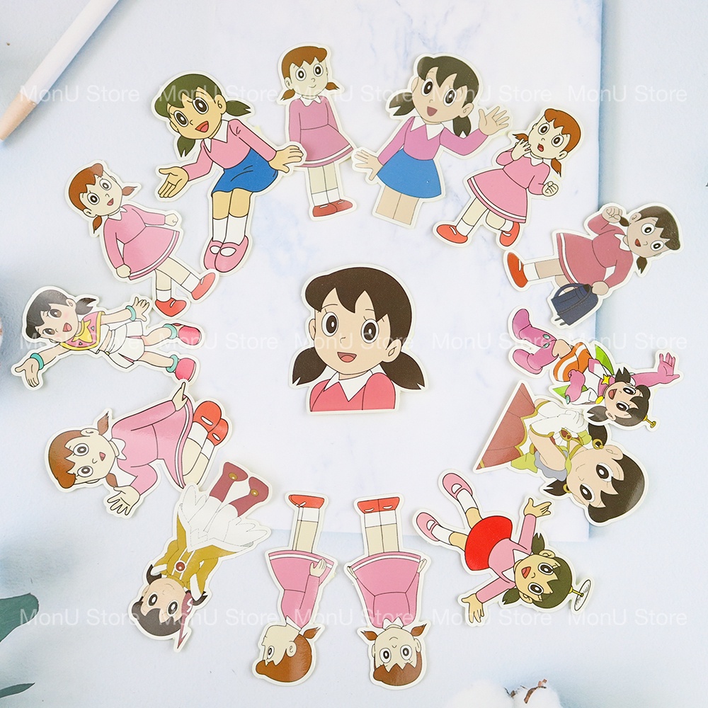 Set of 15 cute Shizuka character stickers TooYoo BK00269 | Shopee Malaysia
