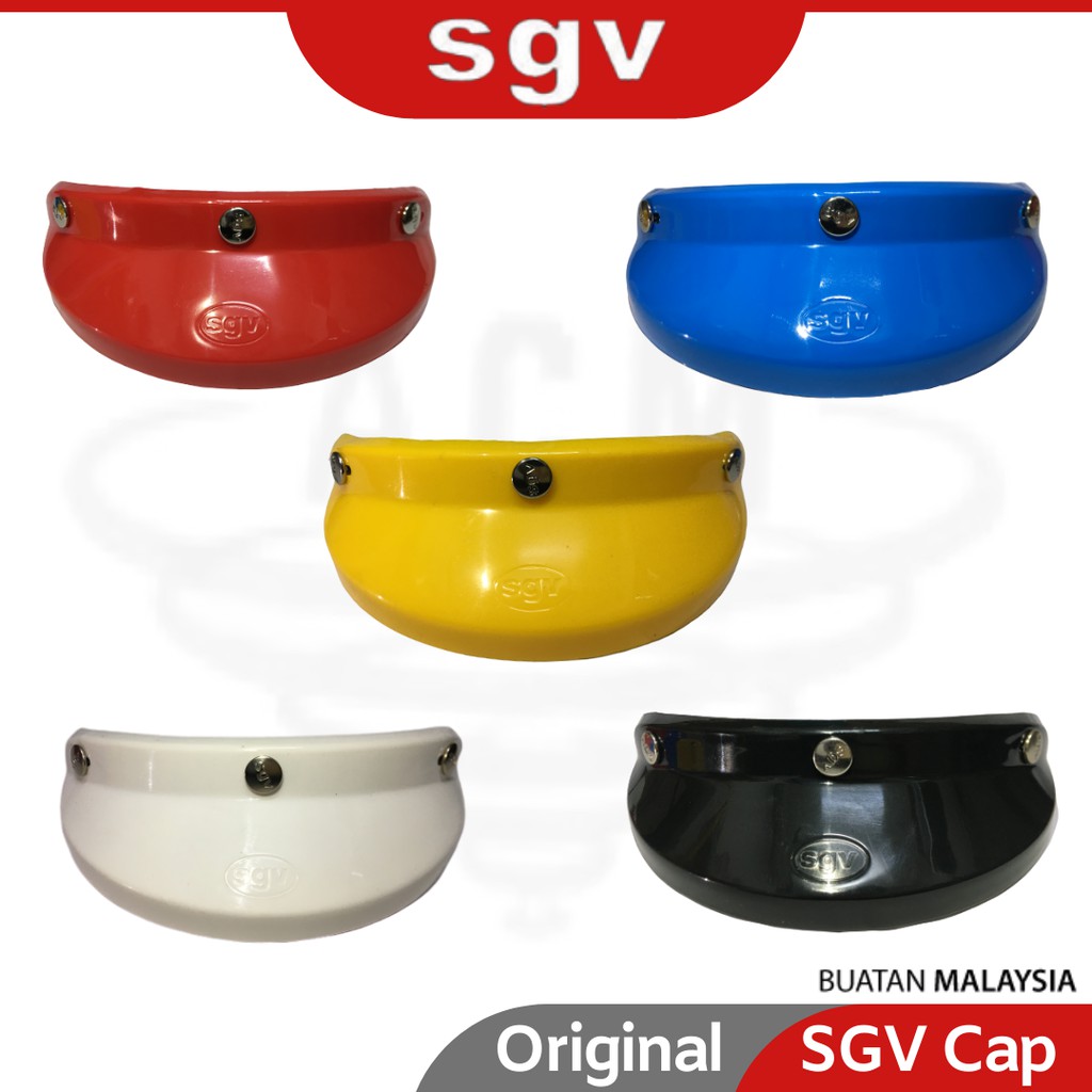 SGV 3 Button Helmet Cap Helmets - Red Blue Yellow Black White SGV MHR ...