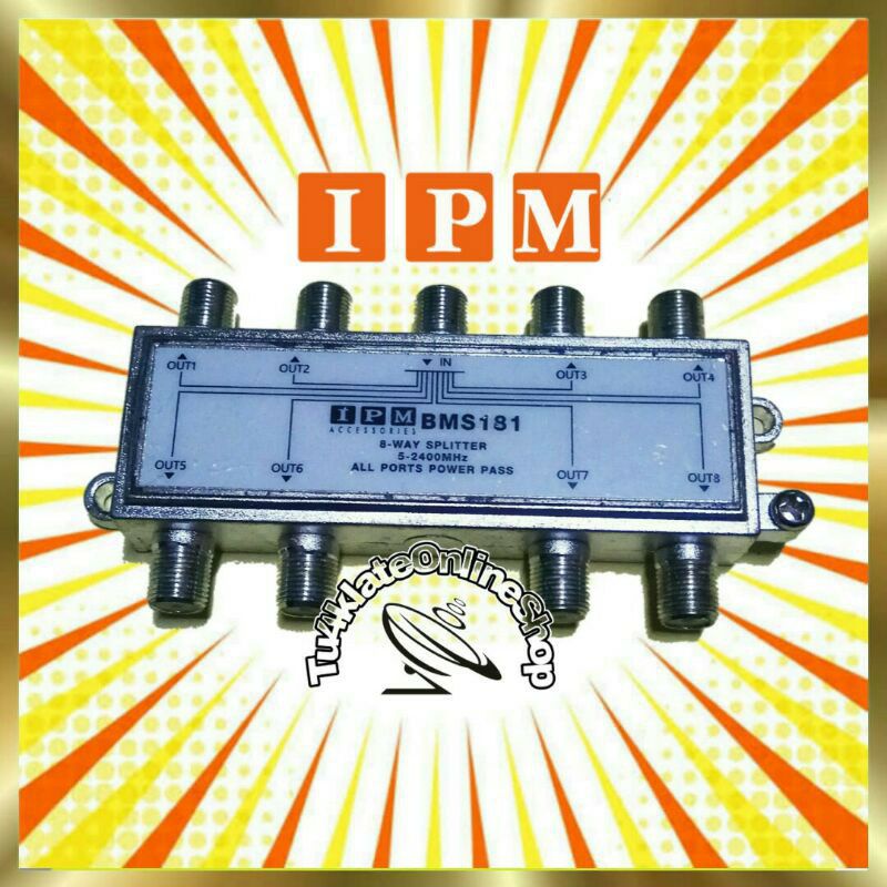 SPLITTER 2 4 8 WAY IPM / LEOTECH dBy 4202-AP ALL PORT POWER PASS SAT/ANT SMATV 5-2400MHz MYTV ...