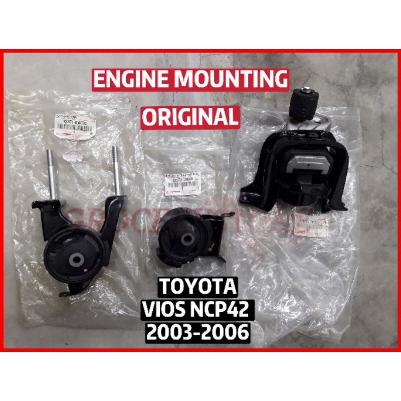 Engine Mounting ORIGINAL Toyota Vios Ncp42 (2003-2006) KIT SET (3PCS) | Shopee Malaysia