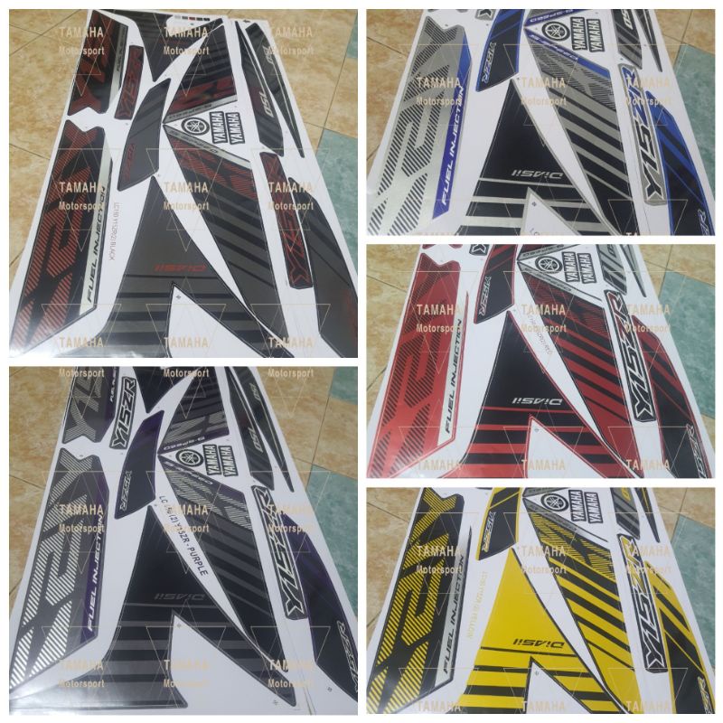 YAMAHA Y15 Y15zr Body Cover Stripe Sticker 1st first model batman Purba ...