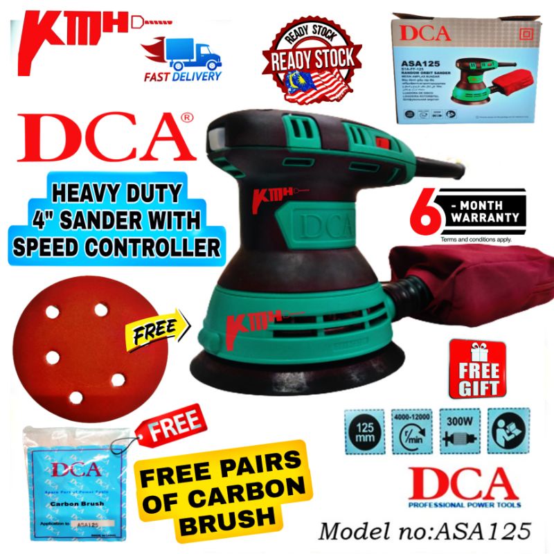DCA random orbital sander ASA125 (S1A-FF-125)Orbiter Sander Mesin ...