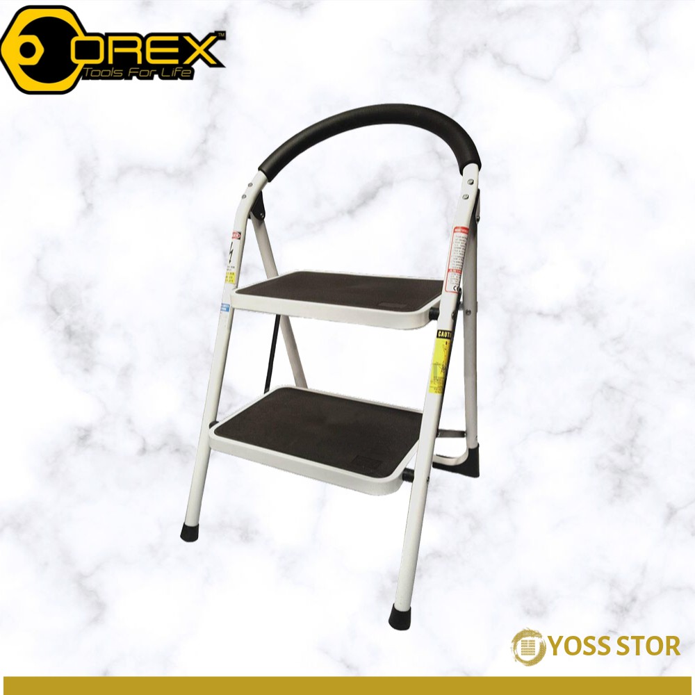YOSS Orex 2 Step Household Steel Ladder with Handle Grip | Shopee Malaysia