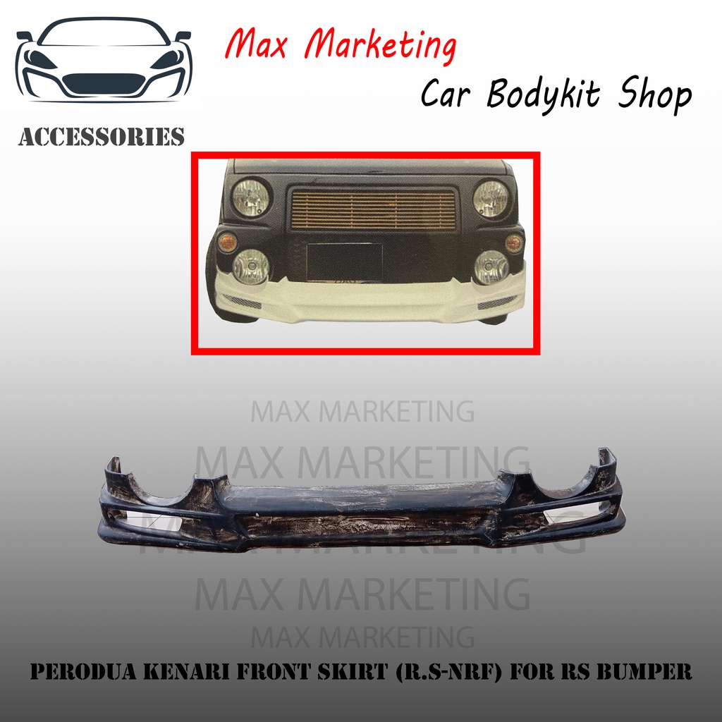 B0720 PERODUA KENARI FRONT SKIRT (R.S-NRF) FOR RS BUMPER FIBERGLASS ...