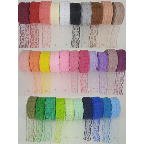 [2.5CM Ribbon ] 10yds 2.5cm RB29 Lace Ribbon /REBEN / RIBBON HADIAH ...