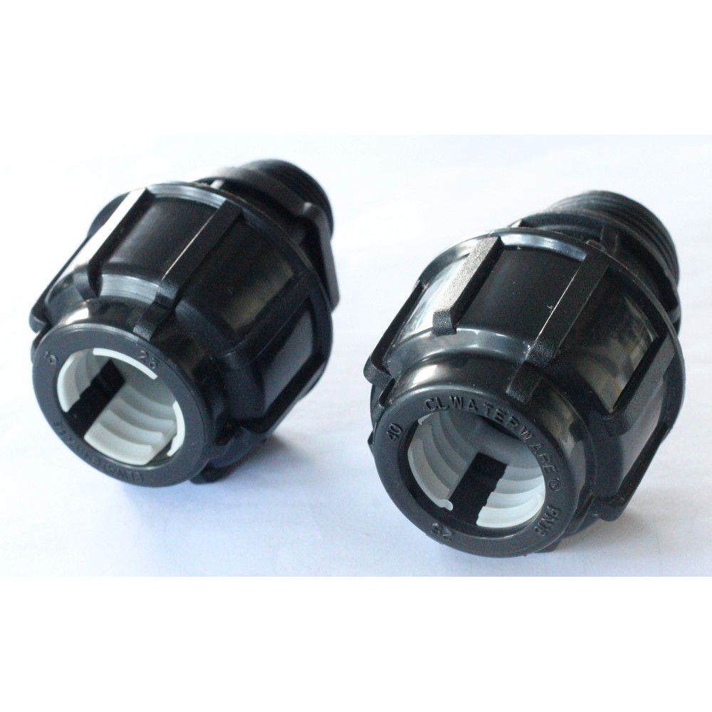 CLWATERWARE Poly HDPE Male Threaded Adapter MTA 25 mm X 3/4 inch and 25 ...