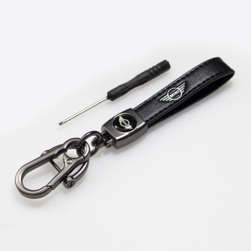 1pcs Car Keychain Metal+PU Leather Car Emblem Key Decor Business Gift ...