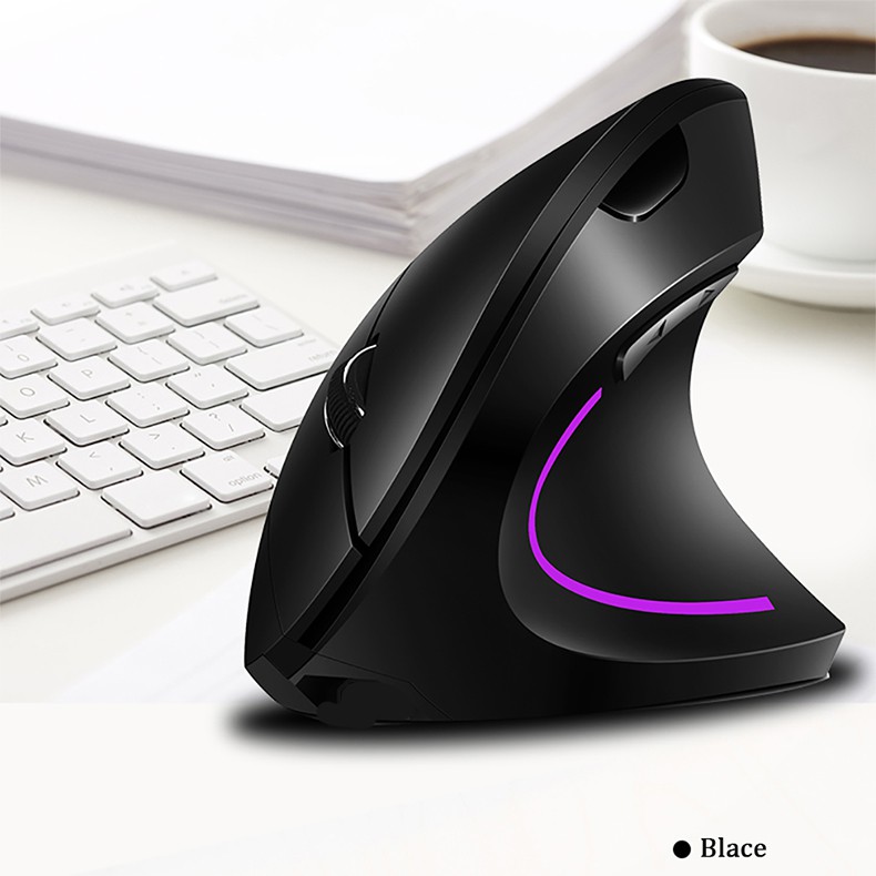 ChYI Portable 2.4G Wireless Vertical Ergonomic Optical Mouse Adjustable ...