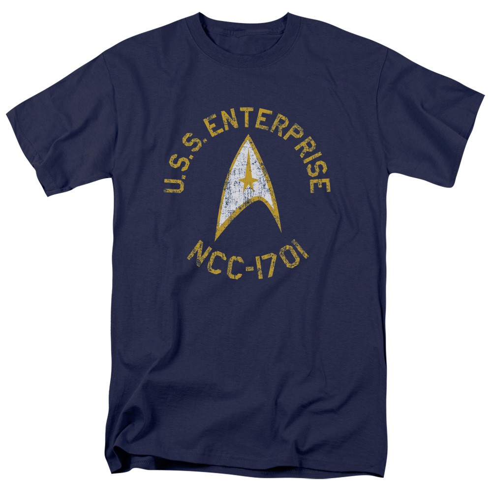 Blue Distressed USS Enterprise Star Trek T-Shirt | Shopee Malaysia