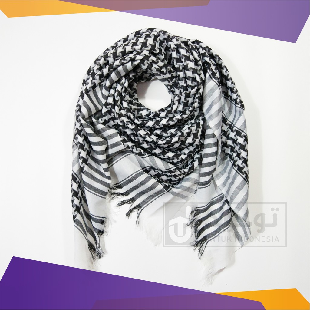 Turban Arafat Shemagh Almas Arab Motif Special Green White | Sorban ...