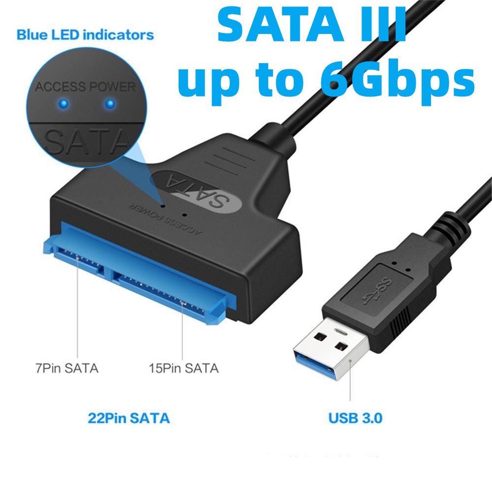 SATA to USB Cable 3.0 Hard Disk Drive Adapter Reader 2.5 3.5 Inch ...