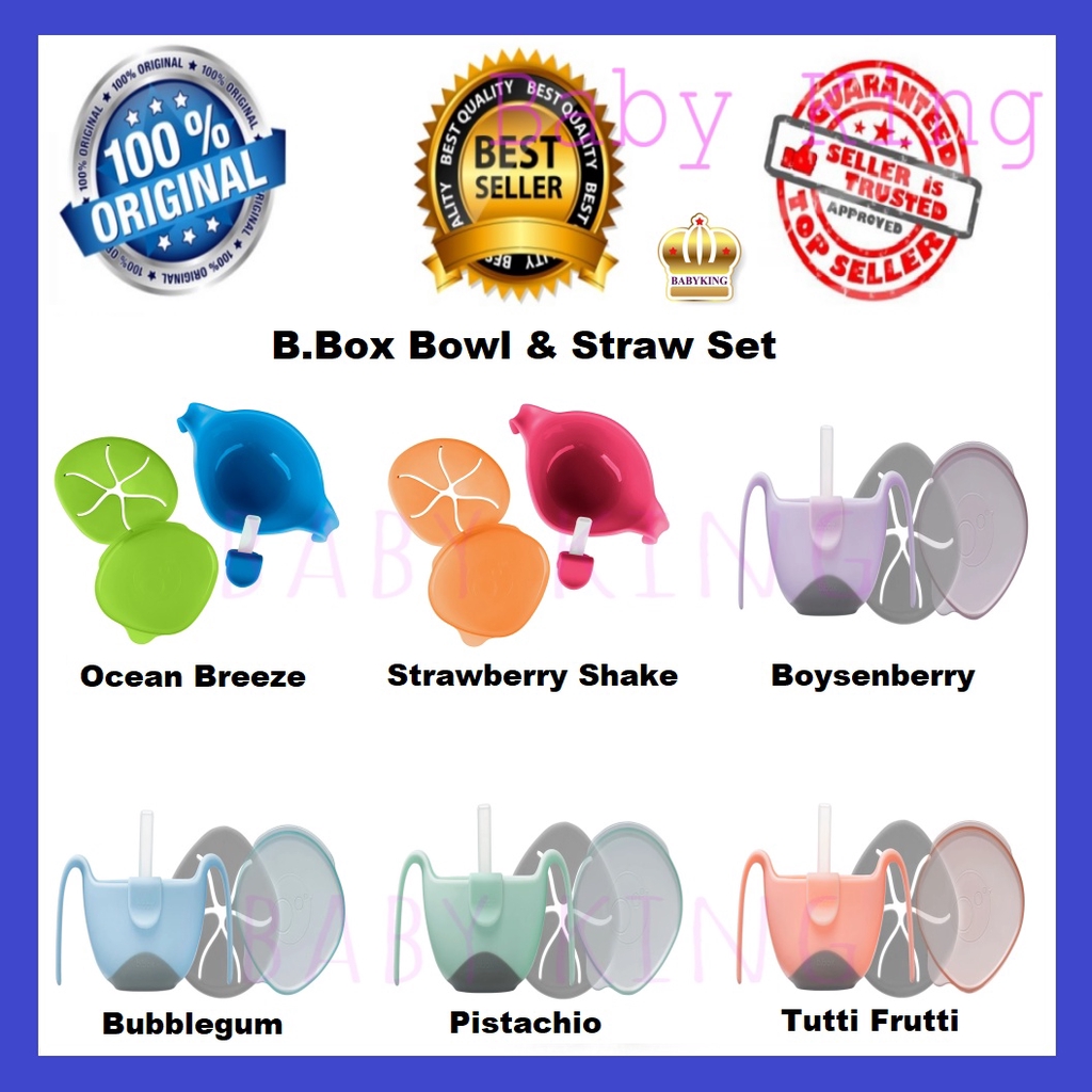 Original B.Box BBox Bowl And Straw Set + Many Colors Choice | Shopee ...