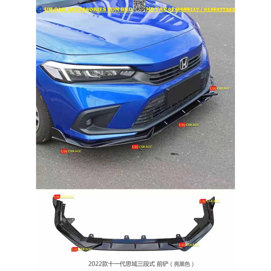 HONDA CIVIC FE 2022 FRONT SIDE REAR DIFFUSER LIP LIPS BODYKIT SKIRT ...