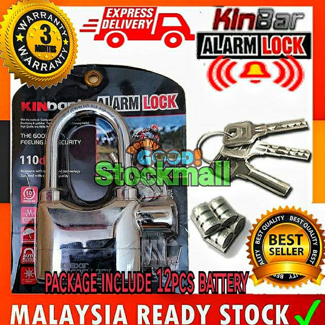 High Quality Original Kinbar Security Siren Alarm Lock Padlock Door ...