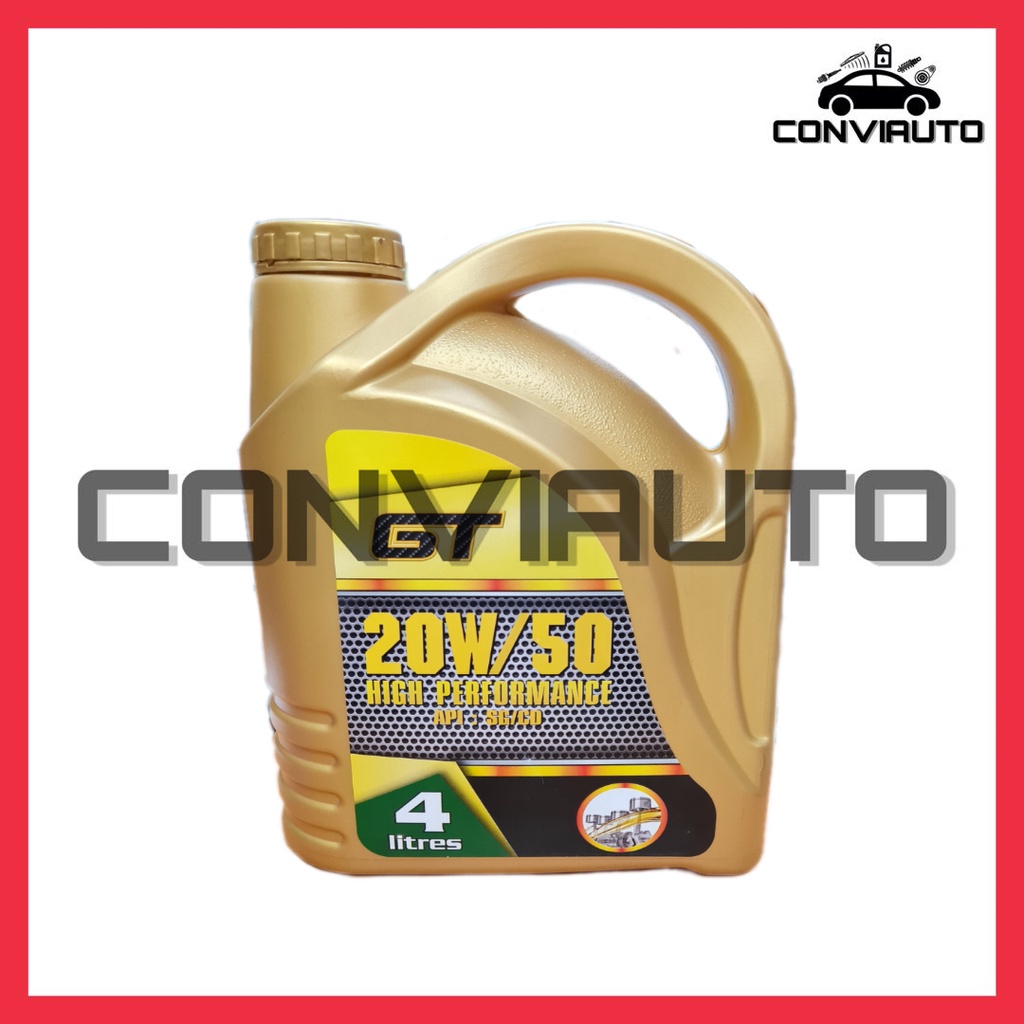 GT SAE 20W50 SG/CD ENGINE OIL 4 LITRE | Shopee Malaysia