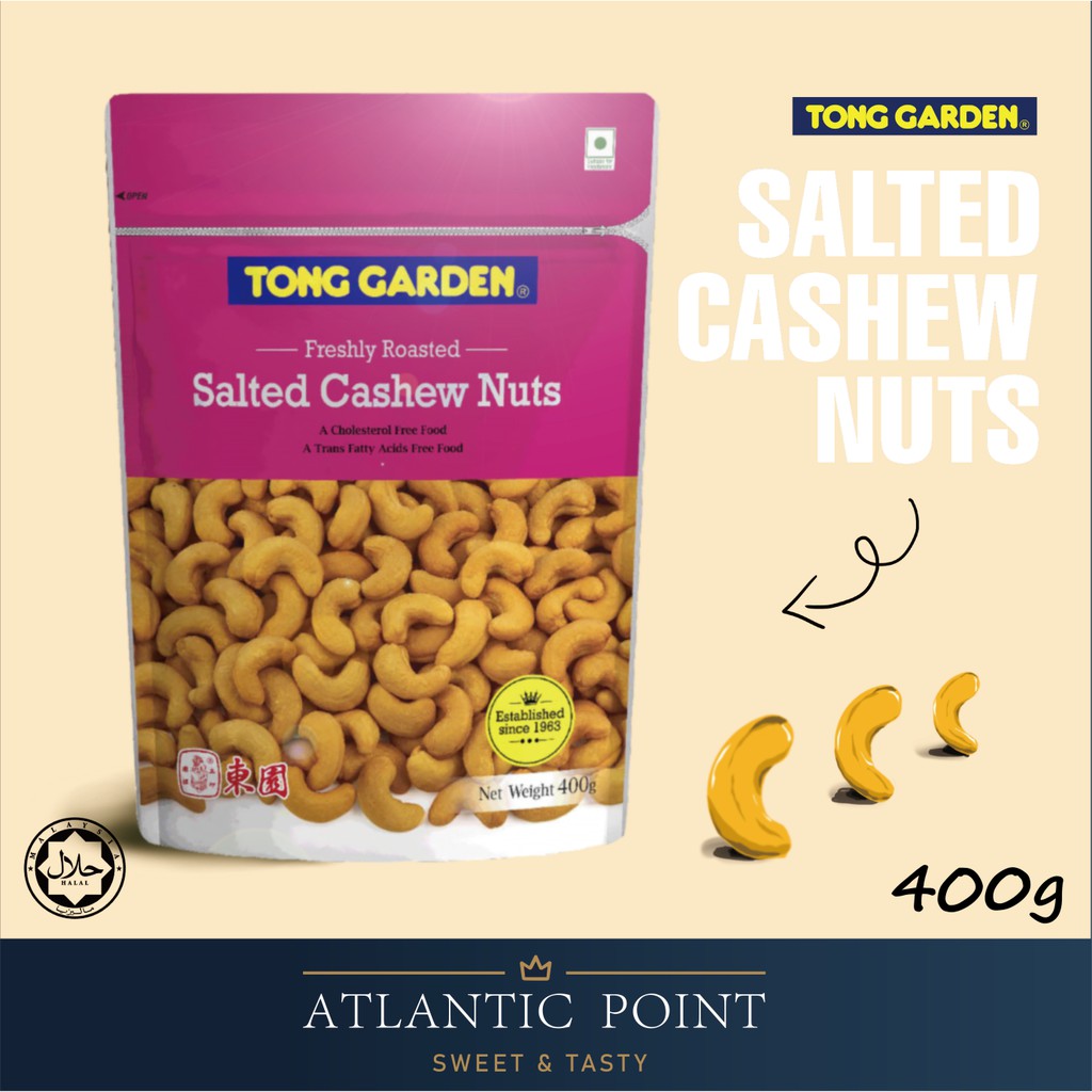 Tong Garden Salted Cashew Nuts 400g - Freshly Roasted Halal Gajus Masin ...